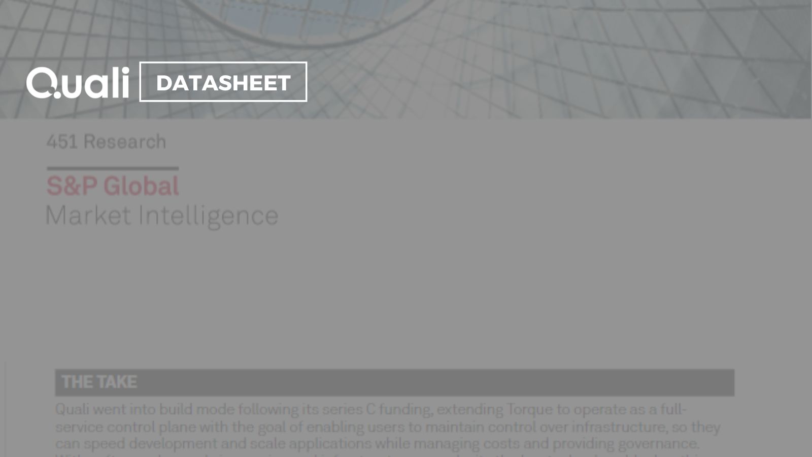 451 Research: Quali's Torque infrastructure Control plane