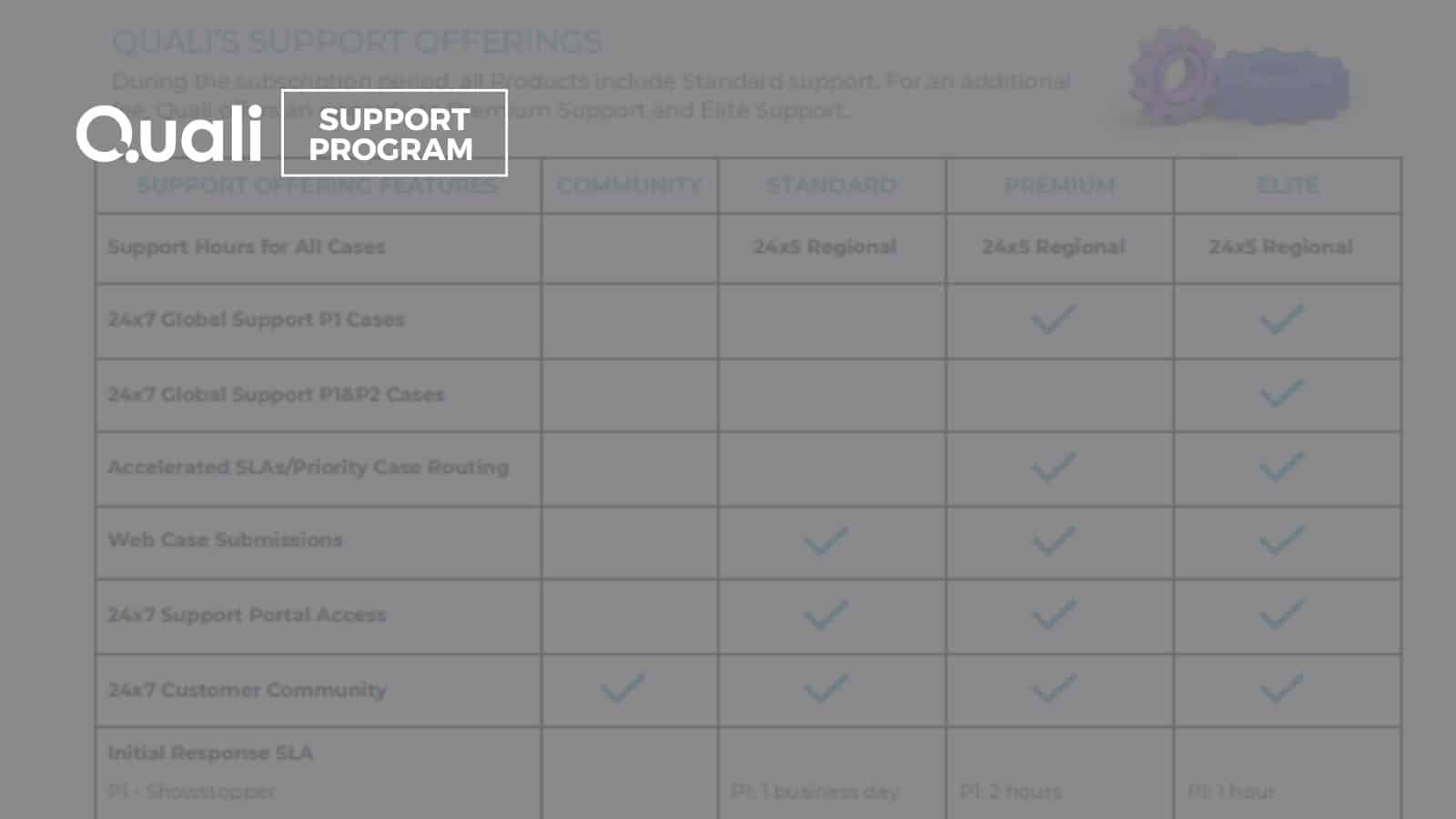 Quali's Support Program