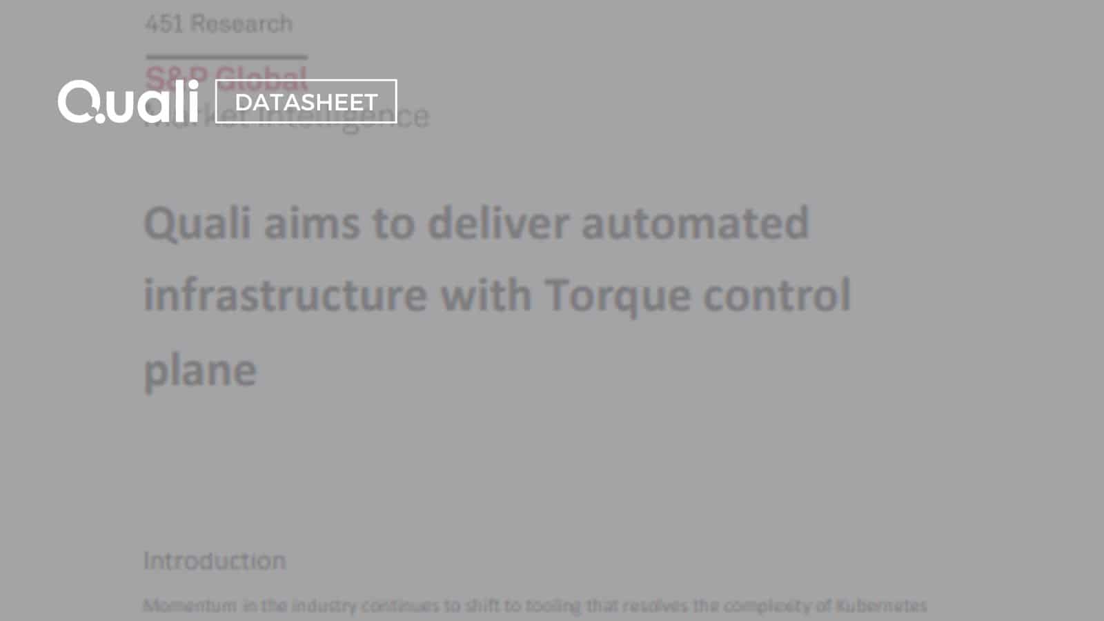 Quali delivers automated infrastructure with Torque